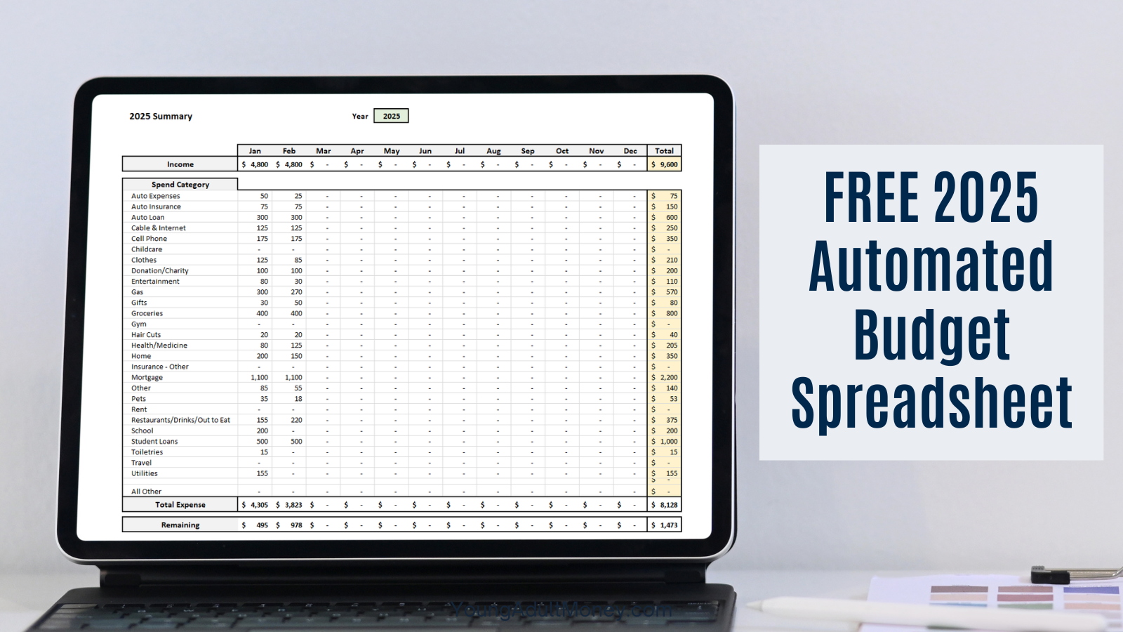 Finally! An Automated Budget Spreadsheet in Excel 2025 - rjema.com